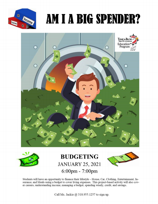 Am I A Big Spender? Budgeting Meeting | Event | Tunica Biloxi Tribe of ...