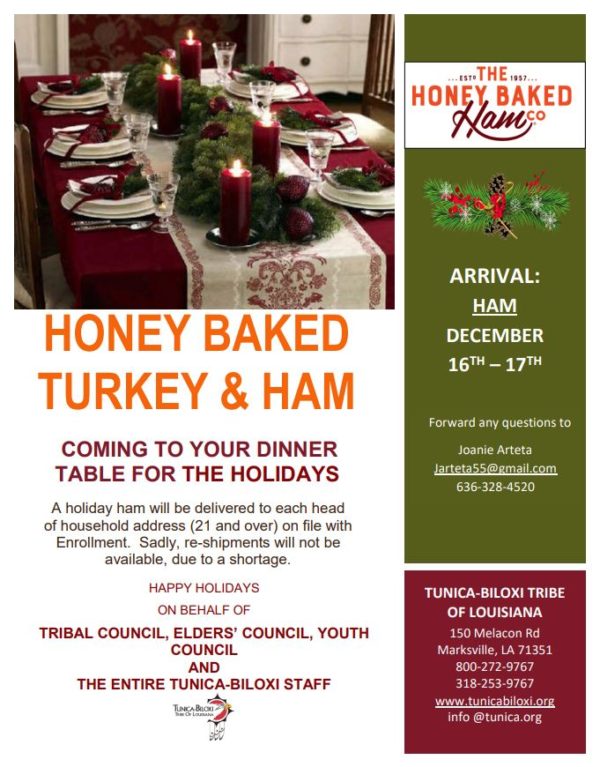 Holiday Hams! | Tunica Biloxi Tribe of Louisiana